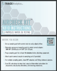 AirCheck ™ Kit K810 Manual - Trace Analytics, the AirCheck Lab