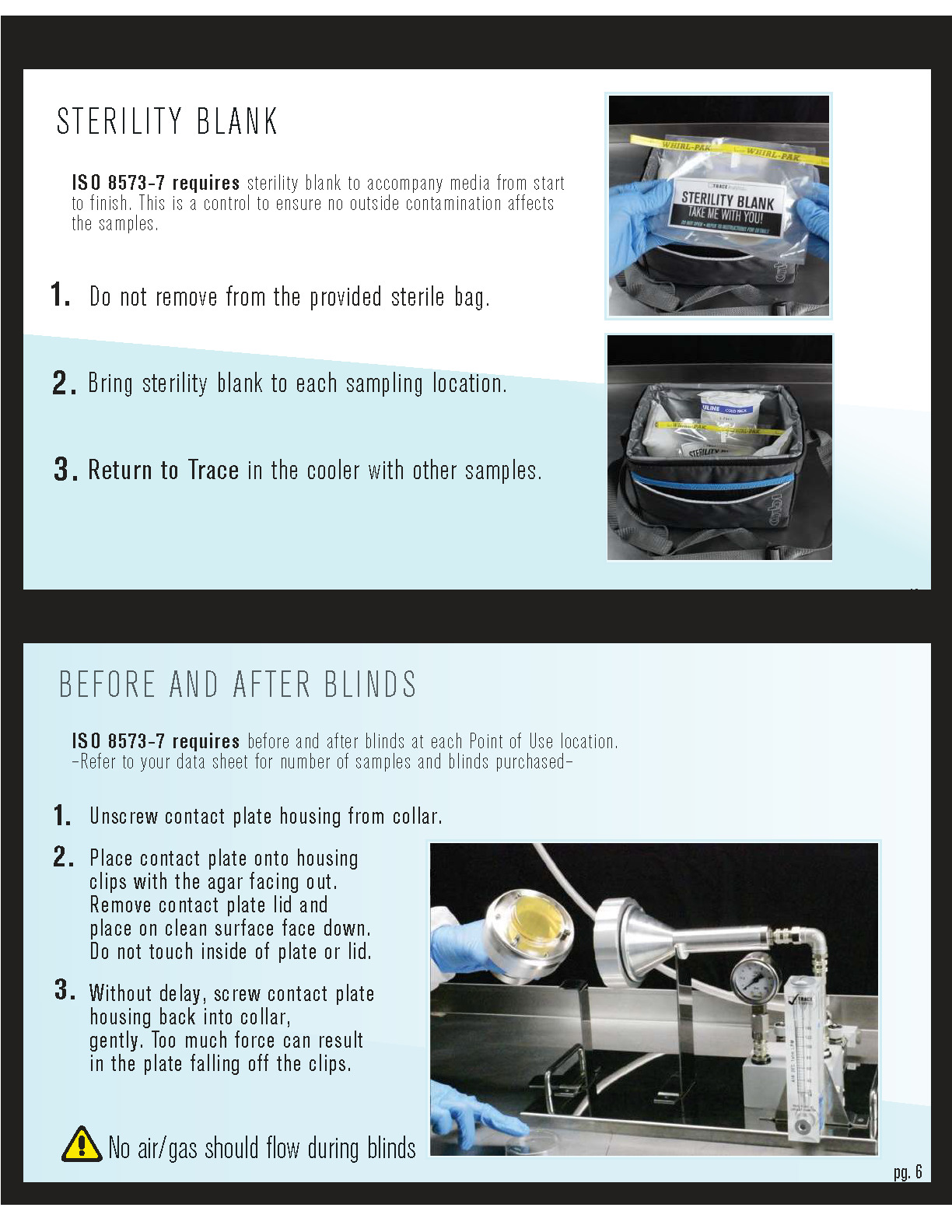 Instrucciones de muestreo microbiano - Trace Analytics, the AirCheck Lab